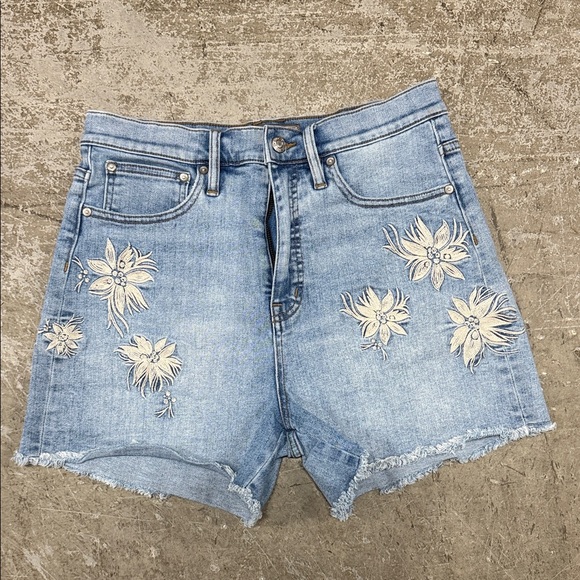 point sur | Shorts | Point Sur Denim Embroidered Light Blue Denim ...